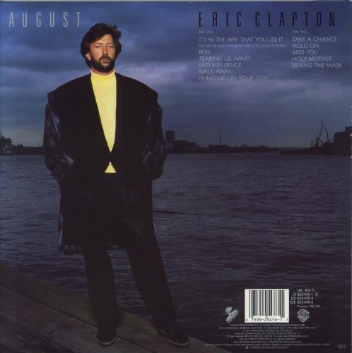 Eric Clapton August UK vinyl LP album (LP record) (445359)