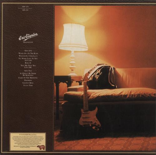 Eric Clapton Backless Hong Kong vinyl LP album (LP record) (858755)