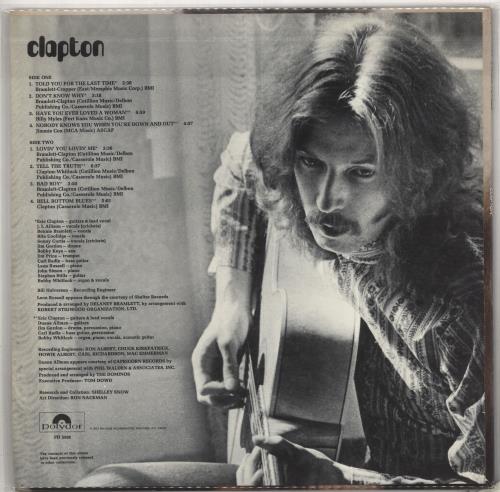 Eric Clapton Clapton + press bio US Promo vinyl LP album (LP record ...