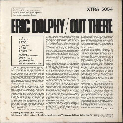 Eric Dolphy Out There UK vinyl LP album (LP record) (704633)
