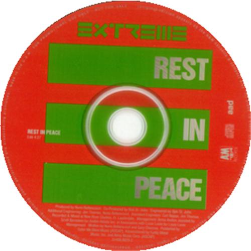 Extreme Rest In Peace - Graphics US Promo CD single (CD5 / 5") (14649)