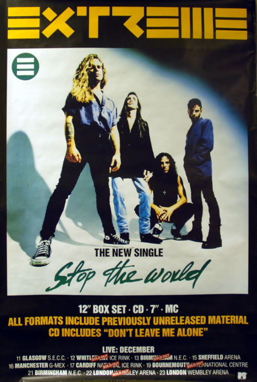 Extreme Stop The World UK Promo poster (11344)