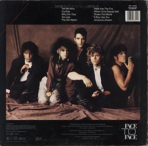 Face To Face (80s Pop) Confrontation UK vinyl LP album (LP record) (841144)