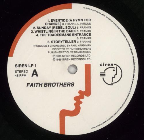 Faith Brothers Eventide UK vinyl LP album (LP record) (495598)