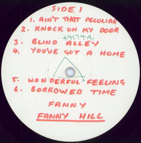 Fanny (70s) Fanny Hill - Test Pressing UK vinyl LP album (LP record ...