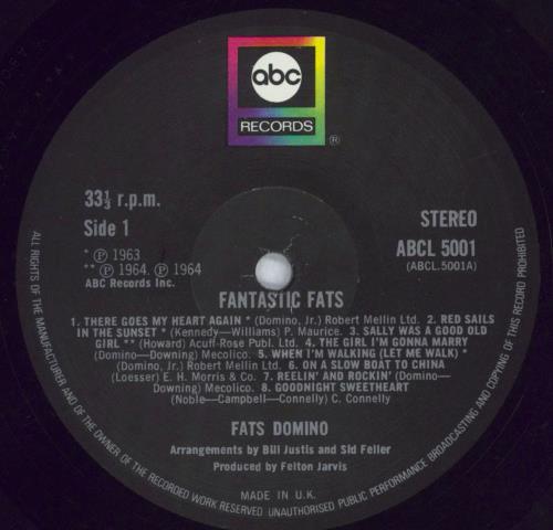 Fats Domino Fantastic Fats UK vinyl LP album (LP record) (821437)