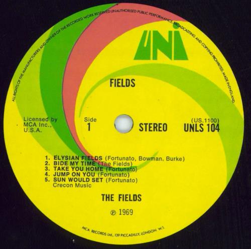 Fields (60S) Fields UK vinyl LP album (LP record) (781223)