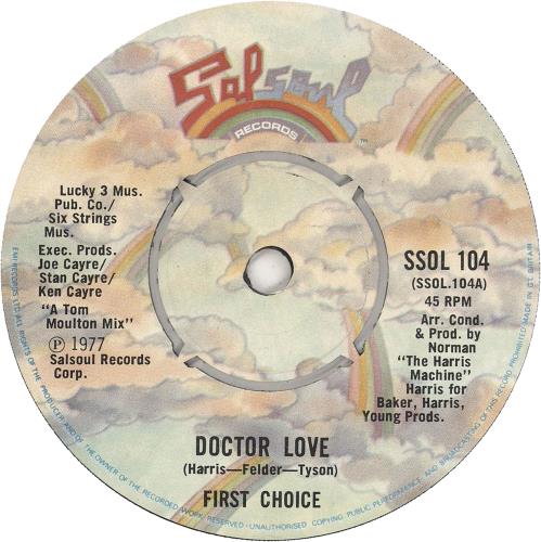 First Choice Doctor Love UK 7" vinyl single (7 inch record / 45) (743630)
