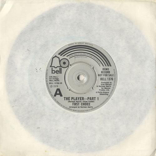 First Choice The Player UK Promo 7" vinyl single (7 inch record / 45 ...