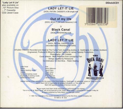 Fish Lady Let It Lie - Autographed UK CD single (CD5 / 5") (807203)