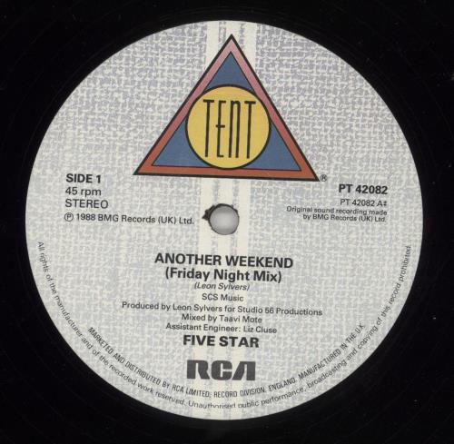 Five Star Another Weekend UK 12" vinyl single (12 inch record / Maxi ...