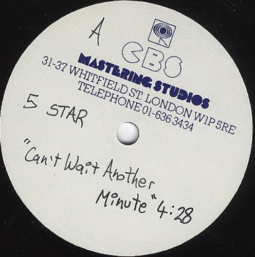 Five Star Can't Wait Another Minute UK 7" vinyl single (7 inch record / 45) (18326)