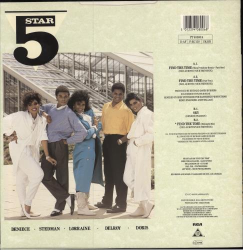 Five Star Find The Time UK 12" vinyl single (12 inch record / Maxi ...