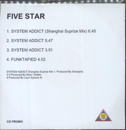 Five Star System Addict UK Promo CD-R acetate (288109)