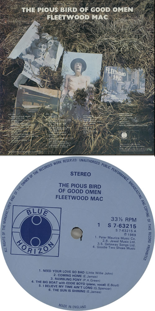 Fleetwood Mac The Pious Bird Of Good Omen - 2nd UK vinyl LP album (LP ...