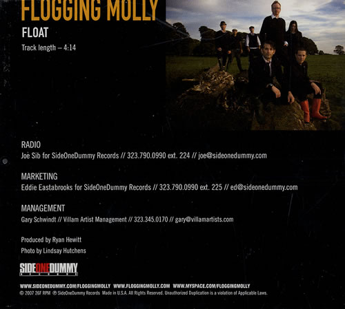 Flogging Molly Flogging Molly US Promo CD single (CD5 / 5") (465578)