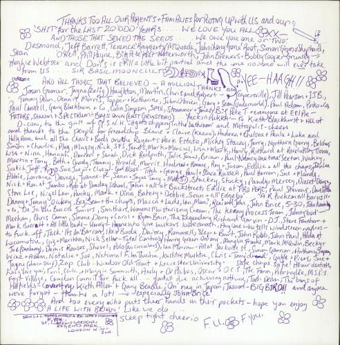 Flowered Up A Life With Brian + Insert & PR UK vinyl LP album (LP ...