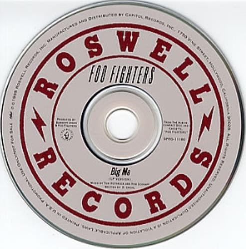 Foo Fighters Big Me US Promo CD single (CD5 / 5") (128716)