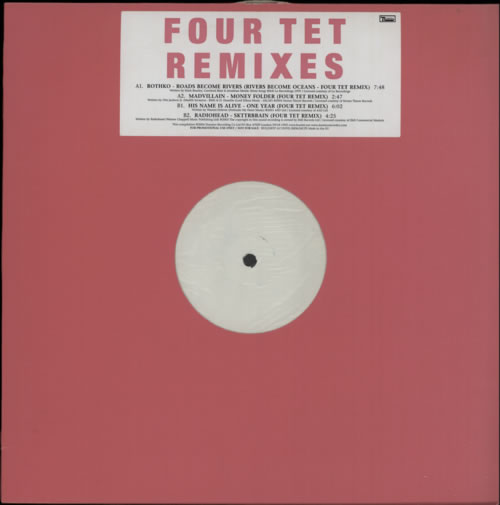 Four Tet Remixes UK Promo 12" vinyl single (12 inch record / Maxi-single) (598421)