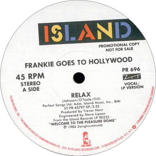 Frankie Goes To Hollywood Relax US Promo 12" vinyl single (12 inch ...