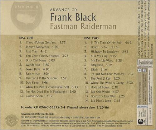 Frank Black Fastman Raiderman US Promo 2 CD album set (Double CD) (366664)