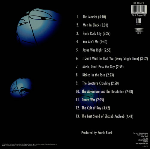 Frank Black The Cult Of Ray UK vinyl LP album (LP record) (518444)