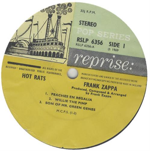 Frank Zappa Hot Rats - 1st UK vinyl LP album (LP record) (87471)