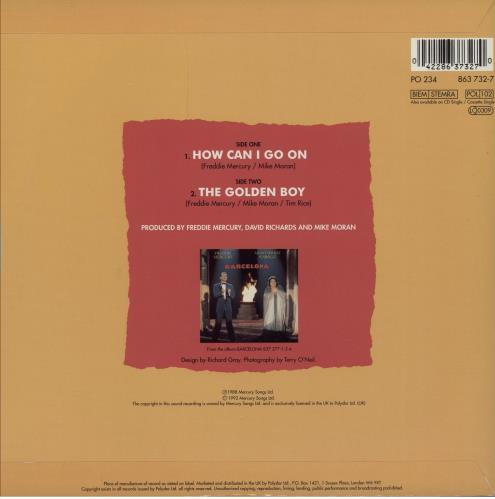 Freddie Mercury How Can I Go On UK 7" vinyl single (7 inch record / 45 ...