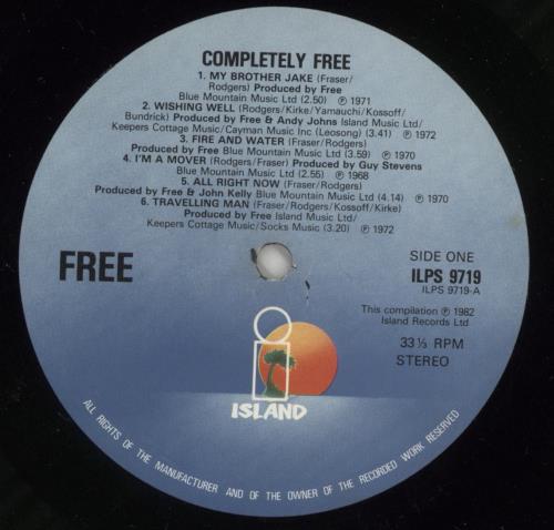 Free Completely Free - EX UK vinyl LP album (LP record) (698562)