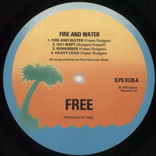 Free Fire And Water - 3rd UK vinyl LP album (LP record) (438550)