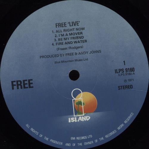 Free Free Live! - 5th UK vinyl LP album (LP record) (674742)