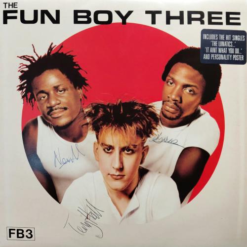 Fun Boy Three FB3 - Autographed UK vinyl LP album (LP record) (223346)