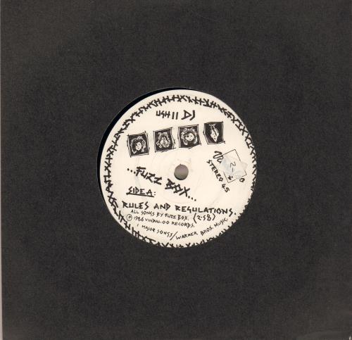 Fuzzbox Rules And Regulations UK Promo 7 Vinyl Single 7 Inch Record 186875 