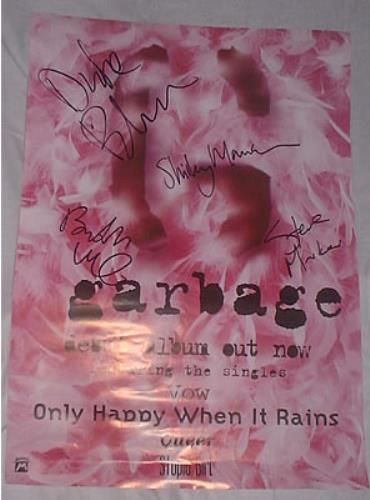 Garbage Garbage - autographed UK poster (210743)