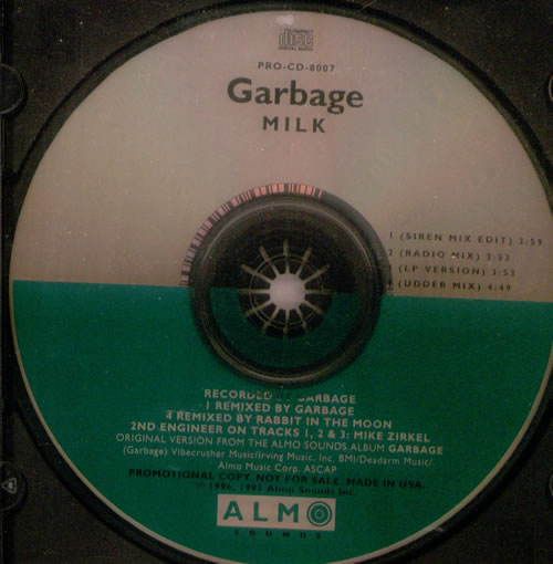 Garbage Milk US Promo CD single (CD5 / 5") (78552)