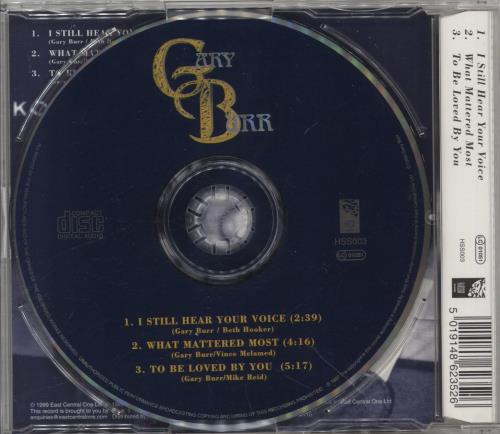 Gary Burr I Still Hear Your Voice UK CD single (CD5 / 5") (860616)