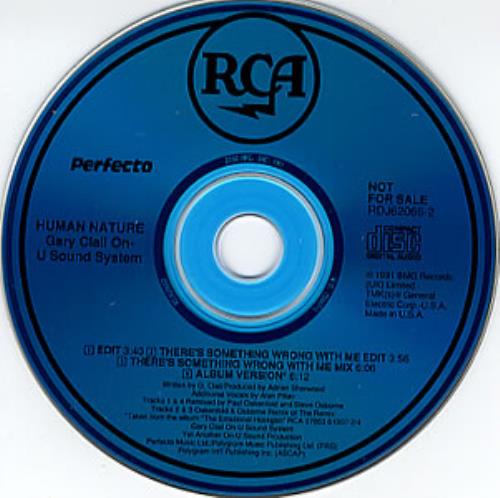 Gary Clail Human Nature US Promo CD single (CD5 / 5") (84880)
