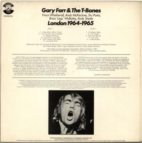 Gary Farr London 1964-1965 UK vinyl LP album (LP record) (210643)