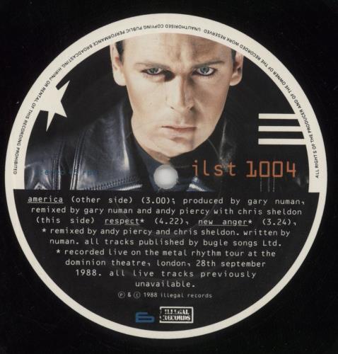 Gary Numan America UK 12" vinyl single (12 inch record / Maxi-single) (104231)
