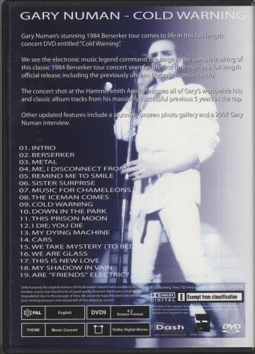 Gary Numan Cold Warning UK DVD (861435)