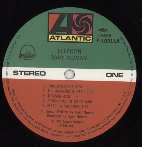 Gary Numan Telekon Japanese vinyl LP album (LP record) (850307)