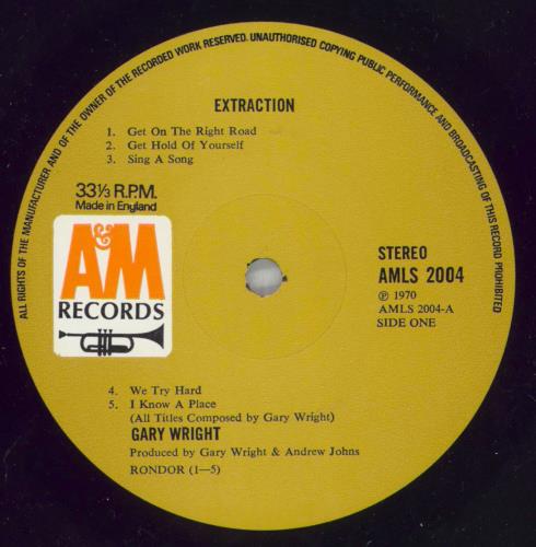 Gary Wright Extraction - Poster Sleeve UK vinyl LP album (LP record) (825574)