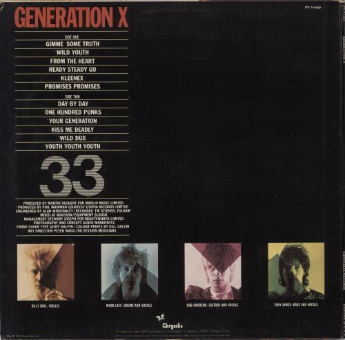Generation X Generation X US vinyl LP album (LP record) (781154)