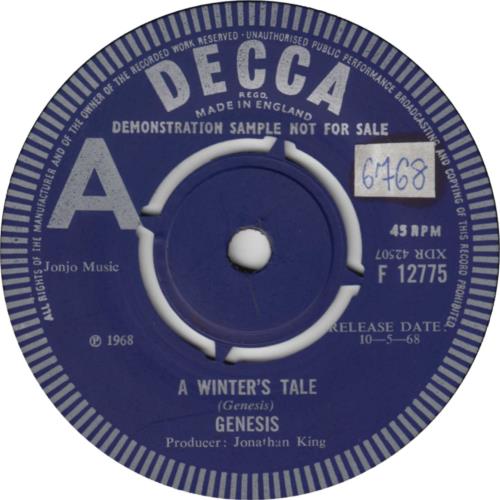 Genesis A Winter's Tale - Demonstration Sample UK Promo 7" vinyl single ...