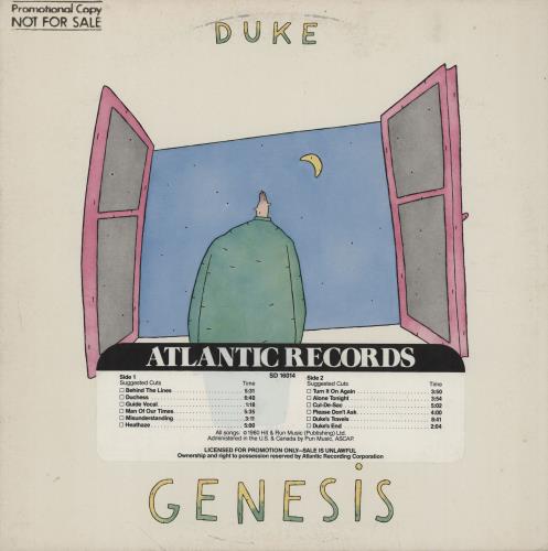 Genesis Duke - Timing Strip US vinyl LP album (LP record) (117498)