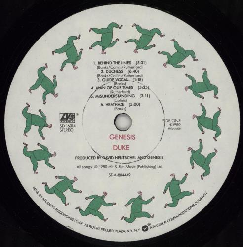 Genesis Duke - Timing Strip US vinyl LP album (LP record) (117498)