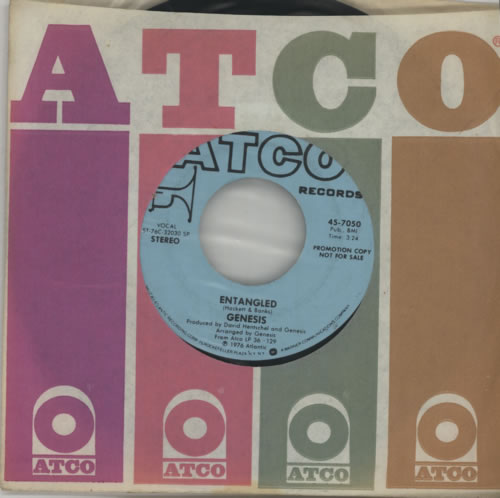 Genesis Entangled US Promo 7" vinyl single (7 inch record / 45) (142800)