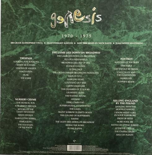 Genesis Genesis 1970 - 1975 - 200gm Box UK Vinyl Box Set (811267)