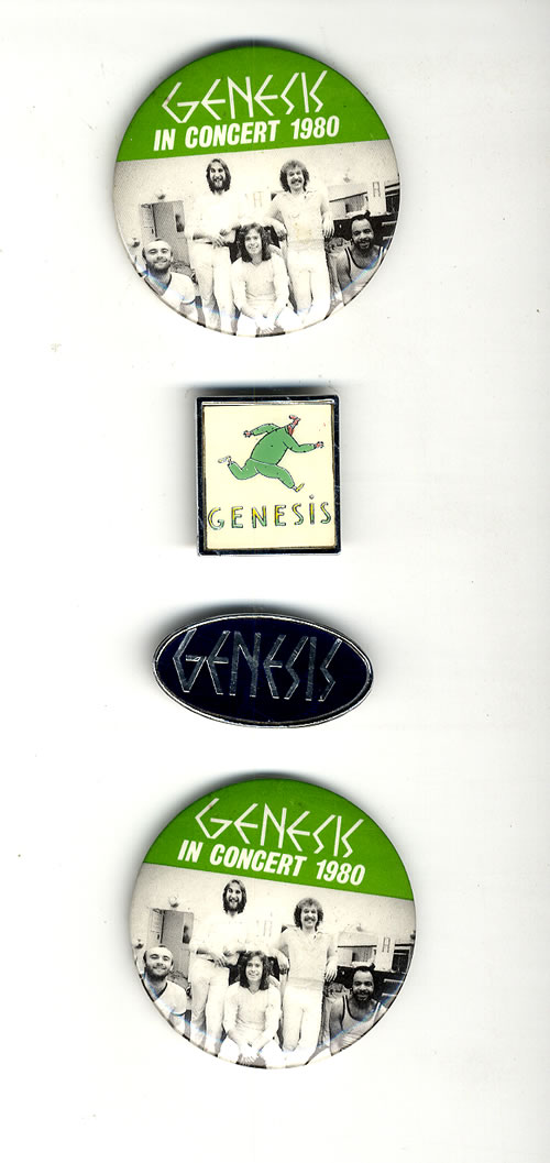 Genesis In Concert 1980 + badges UK tour programme (110783) TOUR PROGRAMME