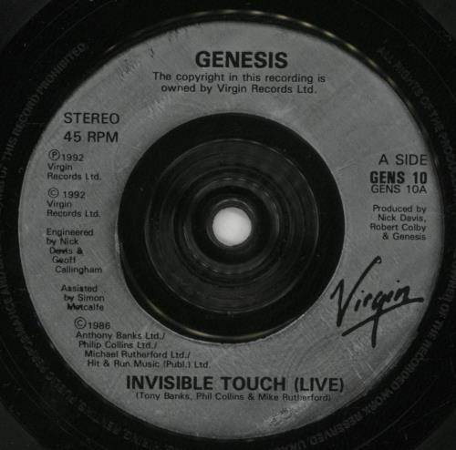 Genesis Invisible Touch - Photo Booklet UK 7" vinyl single (7 inch ...
